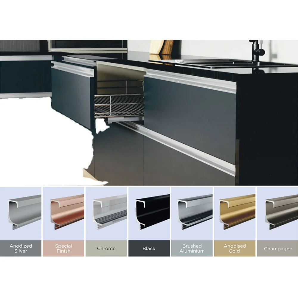 Furniture Aluminum Glass Wardrobes Frame Profile Modern Kitchen Cabinet ...