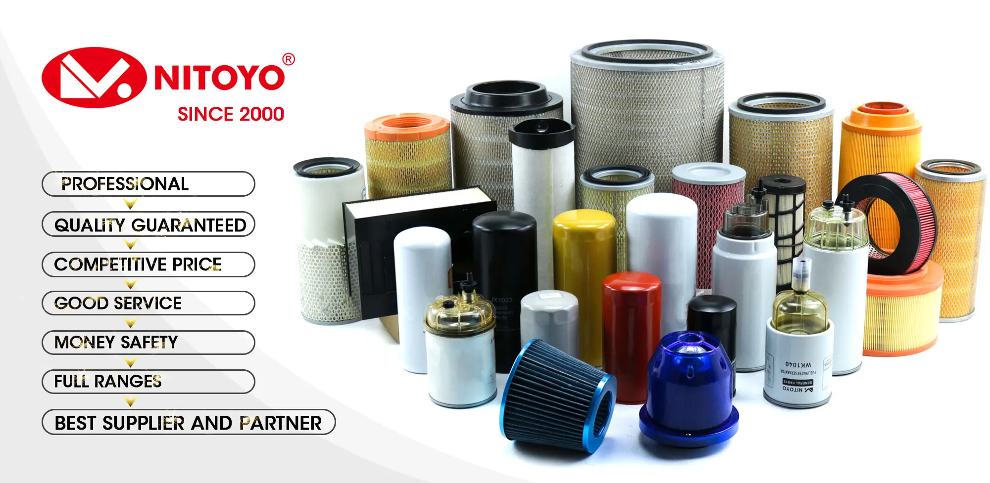 Nitoyo Air Filter P616056 Laf6116 Af1692 44*25.4*25 For Kenworth T600 ...