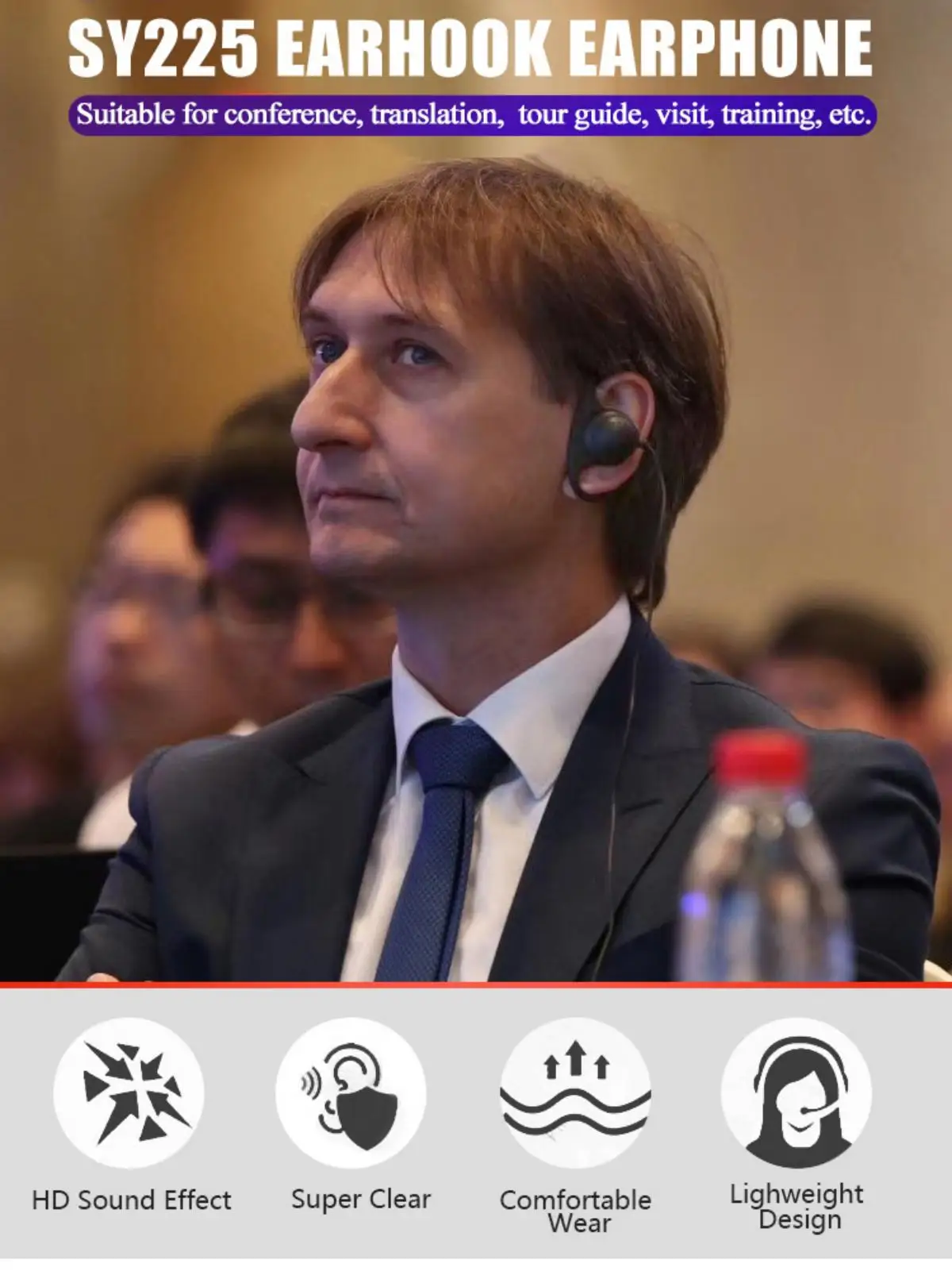 Cross-border Unilateral Explainer Headset Wired Conference Simultaneous ...