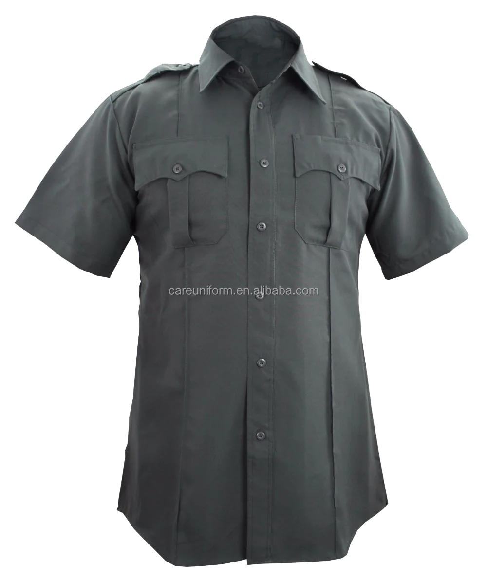 Customize Men Classical Officer Department Short Sleeve Zipper Guard ...