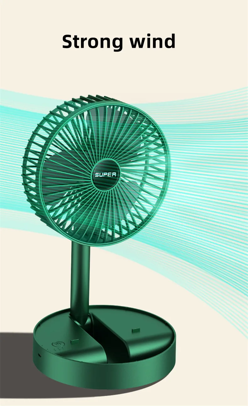 2024 Kc Personal Desk Table Hand Held Usb Small Fan Usb Rechargeable ...