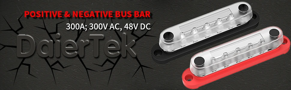 Daiertek 300A 48V DC Copper Busbar - Heavy Duty & Reliable