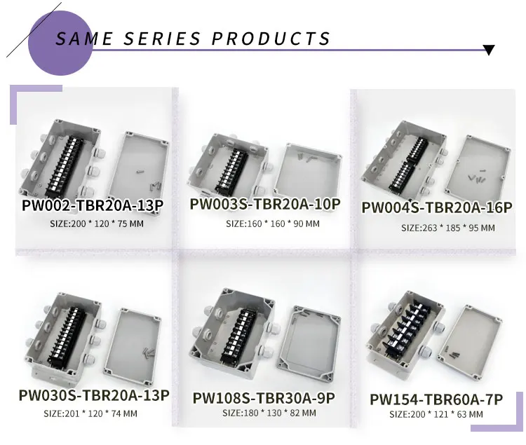 Pw108s-tbr30a-9p Ip65 Connector Gland Electrical Case Terminals Block ...