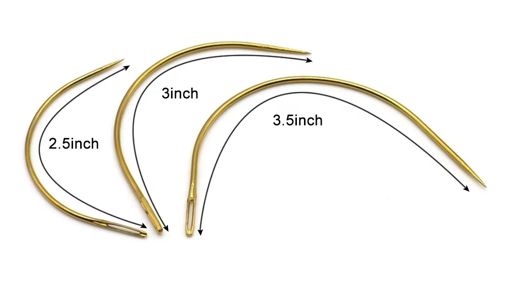 Wholesale Custom Packaging Hair Extension Needles C Type Hand Sewing ...