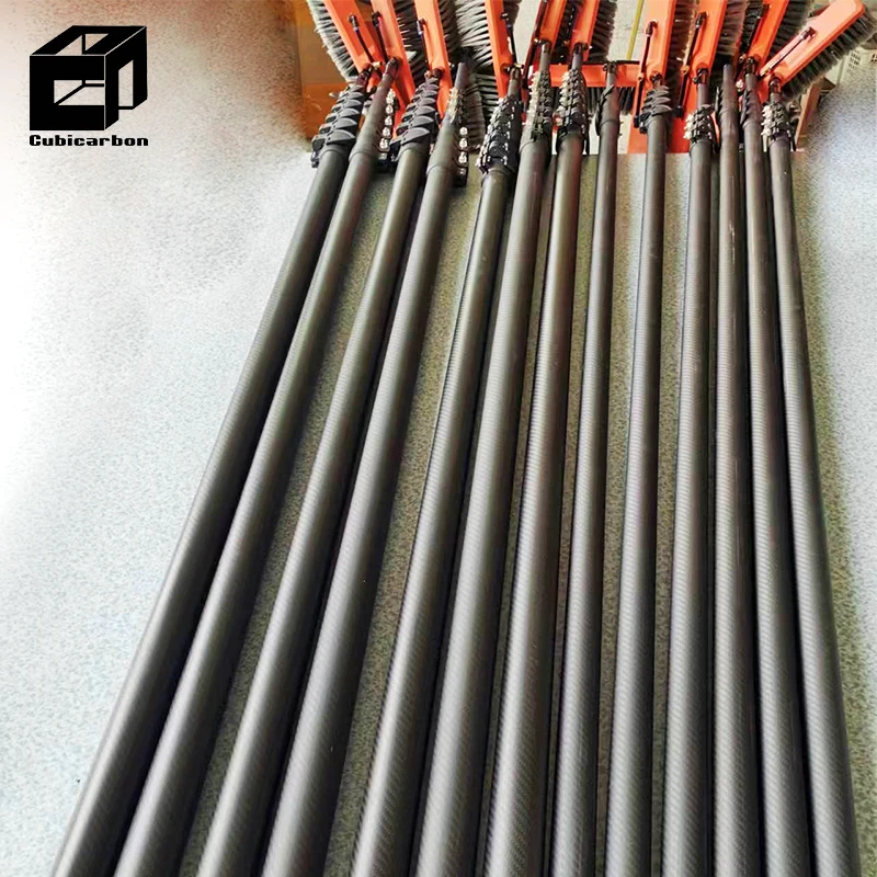 High Modulus Telescopic Carbon Fiber Pole - 20m Water Fed Pole