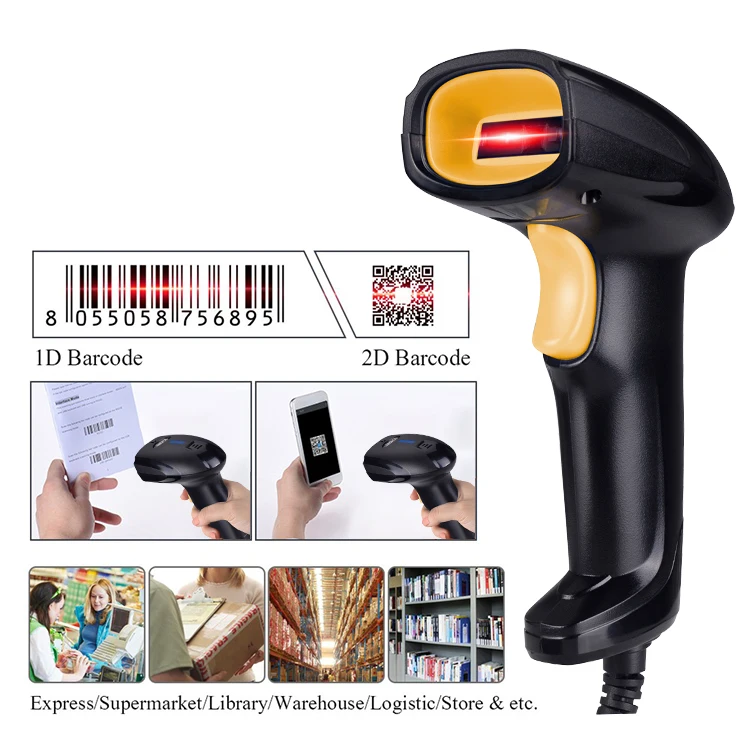 YHDAA Auto-Continuous 2D CMOS Image Qr Code Scanner Wireless Bluetooth ...