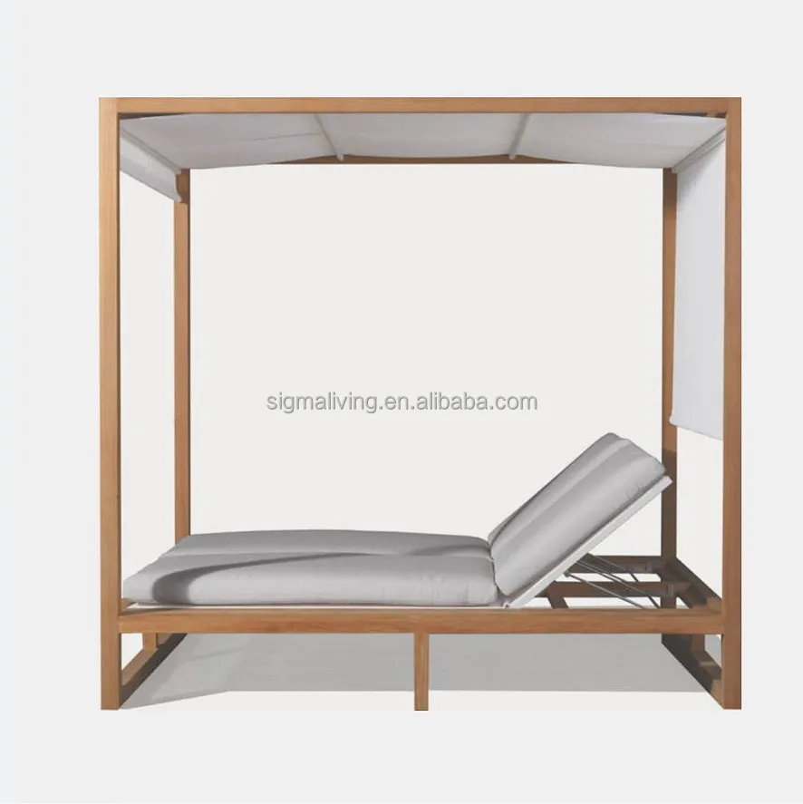 Pool outdoor garden sets sunbed daybed wood furniture teak canopy cabana company | Jinhua Sigma ...