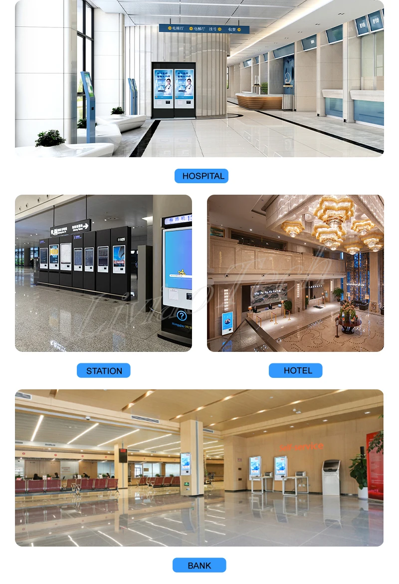 OEM Fast Food Restaurant Wall Mount Interactive Kiosks