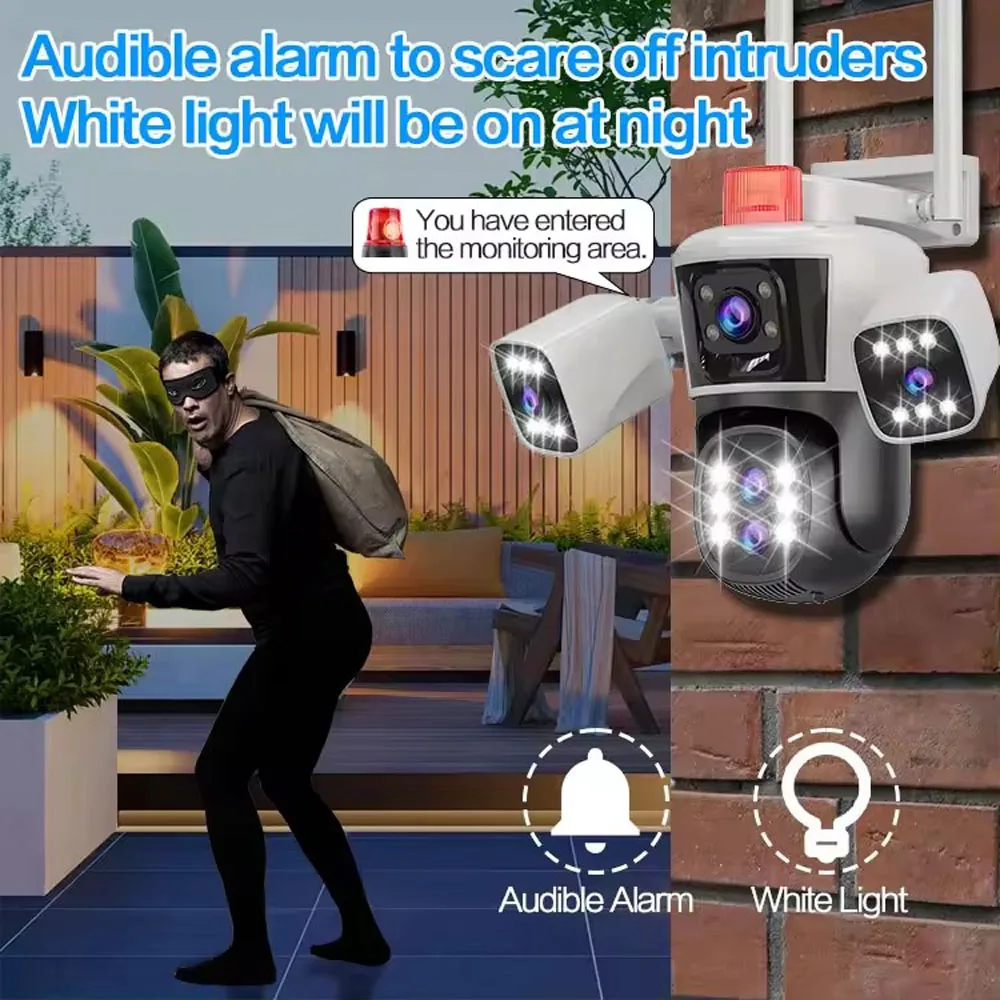Qearim IPC360 Wifi Camera - 8K PTZ, Four Lens, 10x Zoom