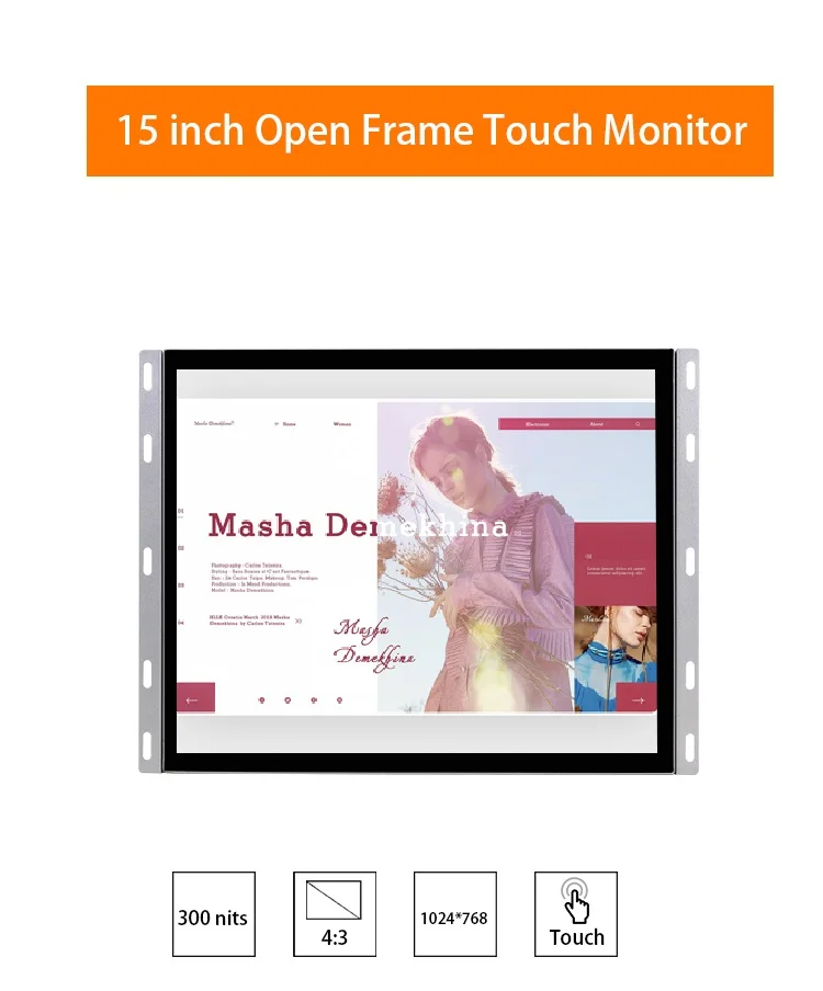 Square Touch Screen Display 15 Inch Open Frame Lcd Monitor For Kiosk ...
