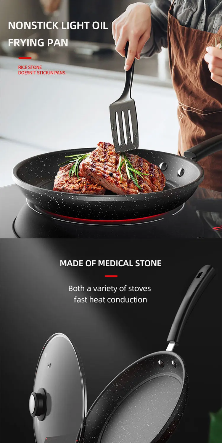 Hot Selling Cooking Kitchen Cookware Cast Iron Steak Frypan Non Stick ...