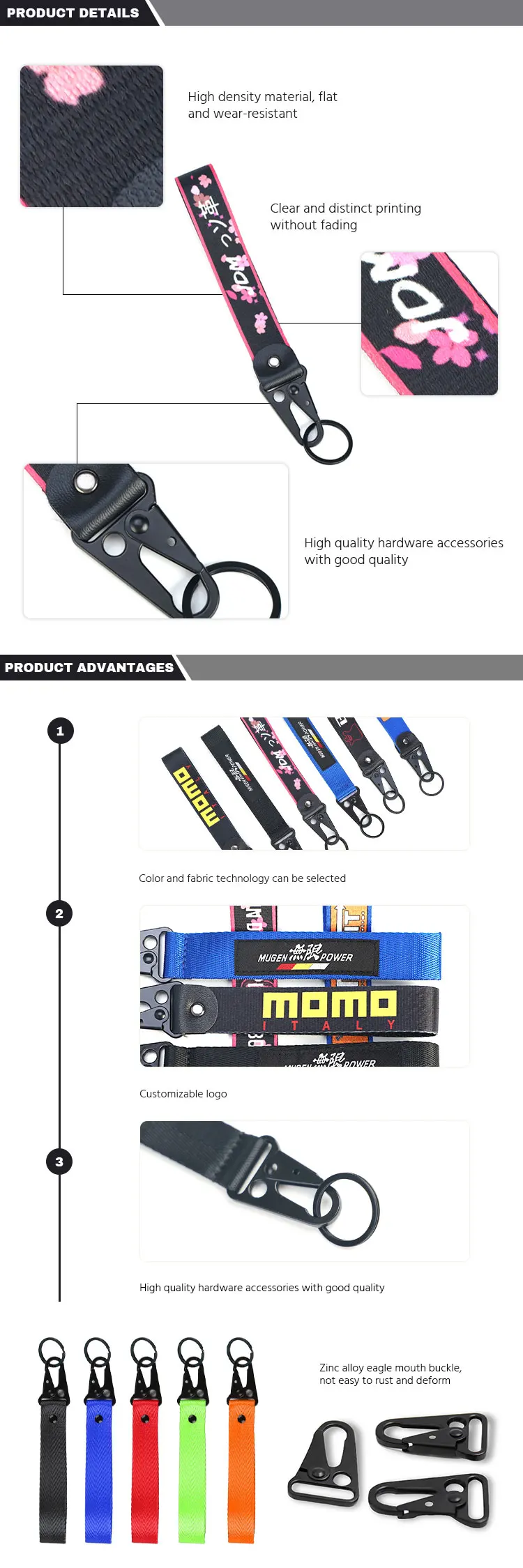 Motorcycle Label Short Lanyard Custom Label Keyring Logo Strap Eagle ...