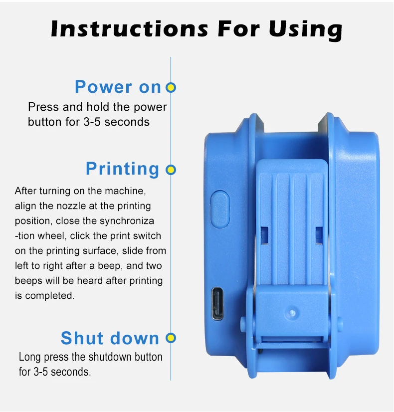 12.7mm New Launched Mini Printer Handheld Inkjet Printer Code Printer ...