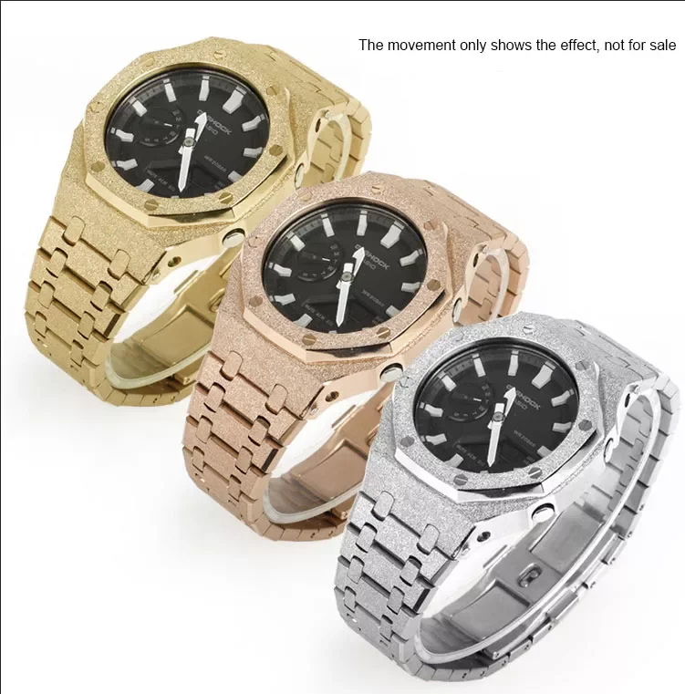 4th Gen Mod Gshock Ga2100 Metal Rubber Watch Band 316l Stainless Steel ...