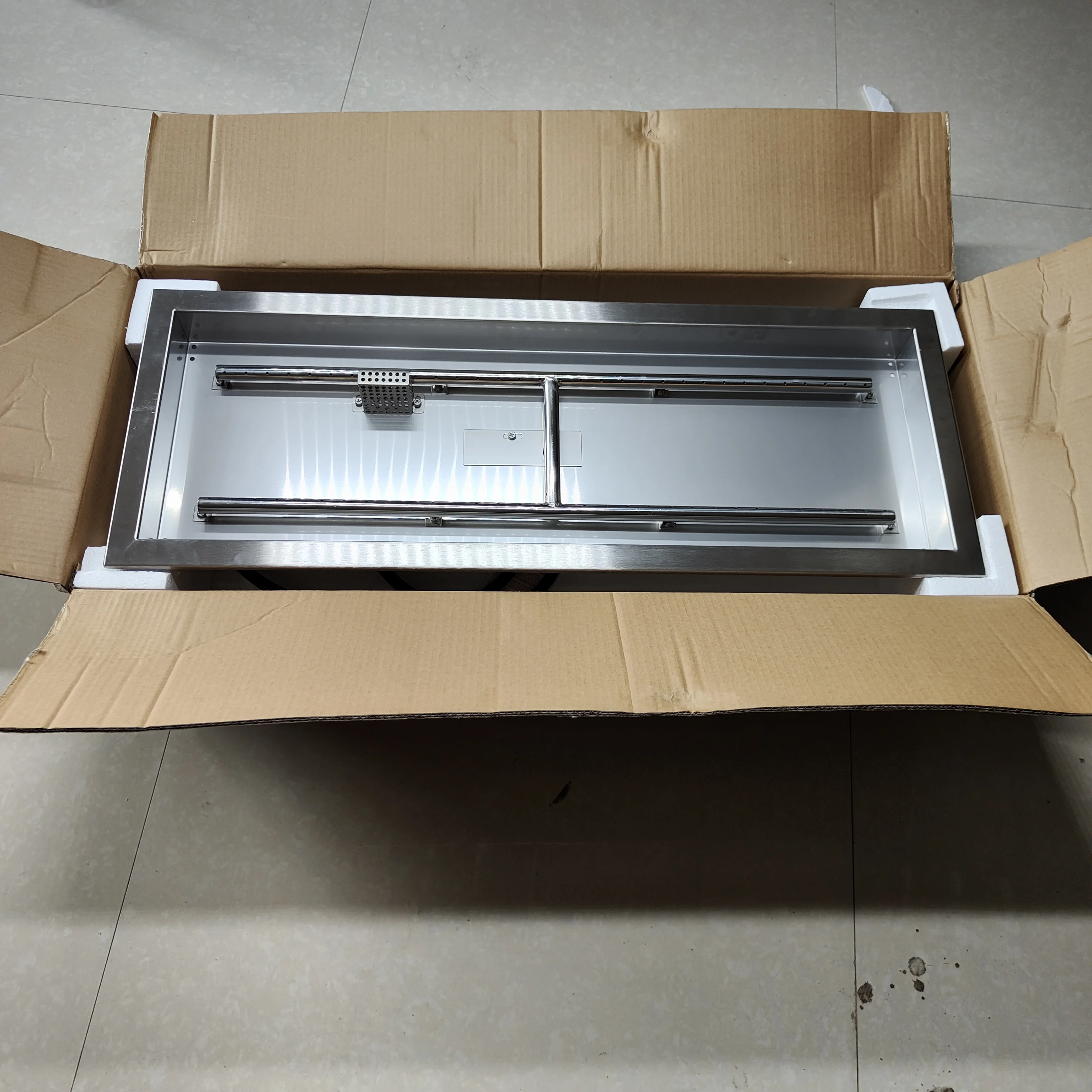 Square Gas Plate Stainless Steel Gas Fire Pit Pan Propane Fire Pits ...