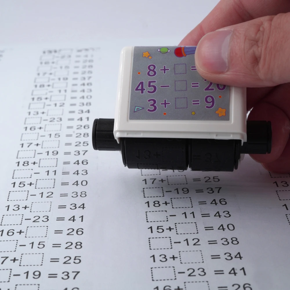 Math Roller Stamp -addition And Subtraction Stamp Within 100 Pupils ...