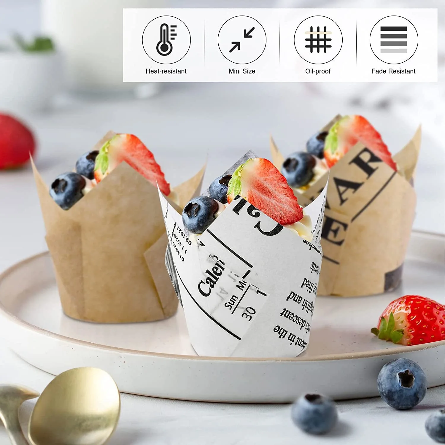 Wholesale Disposable Tulip Cupcake Liners Food Grade Greaseproof Tulip ...