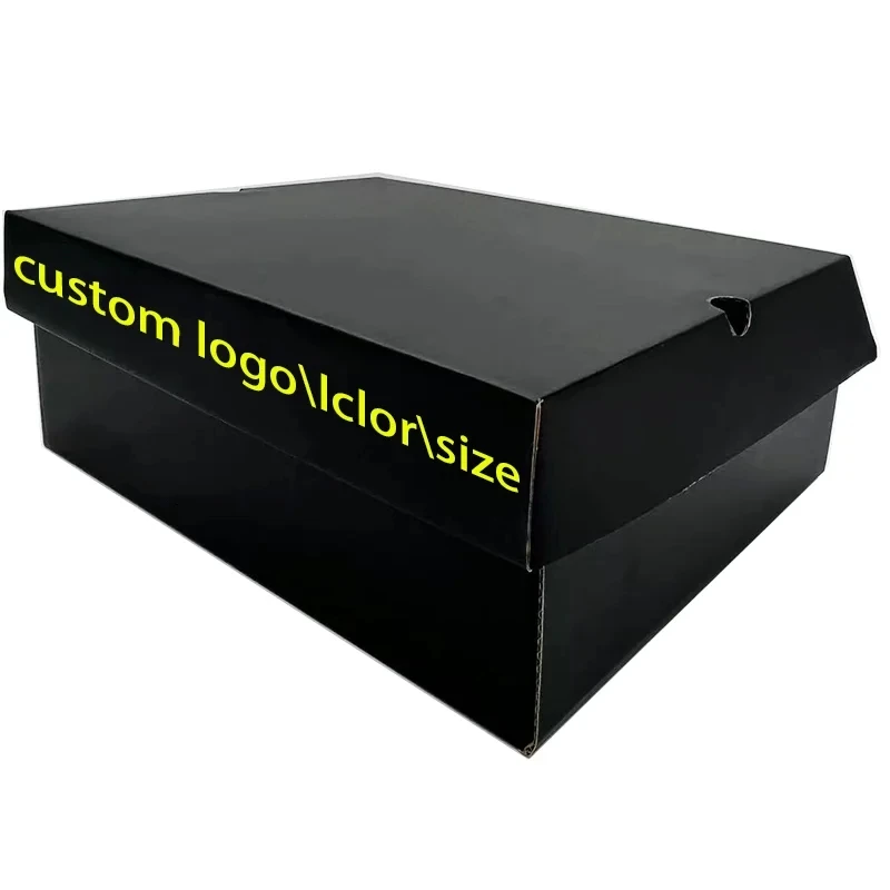 Black Shoe Boxes Cardboard Packaging Packing Boxes For Shoes Boxes For ...
