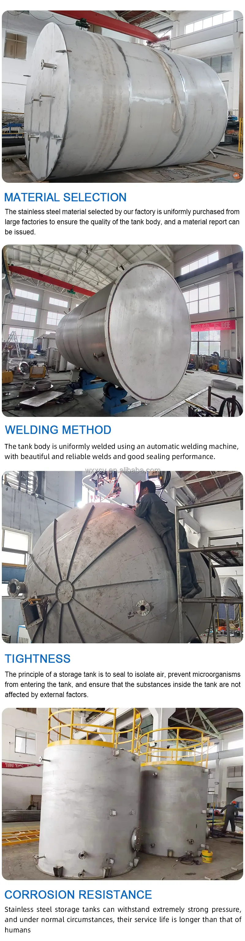 5000l Stainless Steel Water Storage Tanks High Temperature And Anti ...