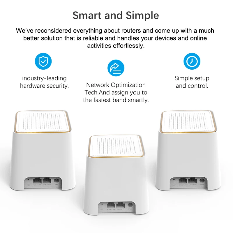 Zbt Brand Realtek Gigabit Ac Dual Band Mesh System Wifi Ac1200mbps ...