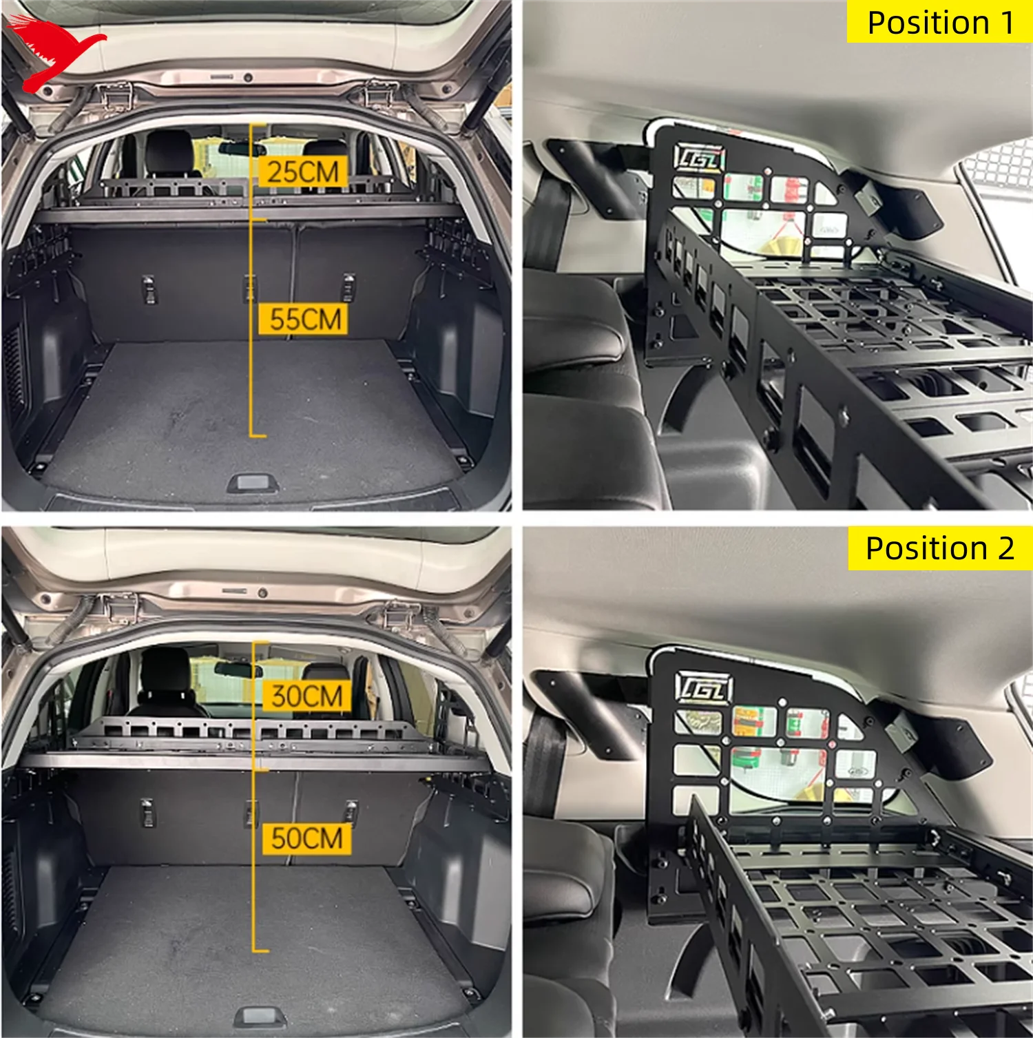 For Land Rover Discovery Sport 5-Seat 2016-2023 Car Rear Trunk Shelf ...
