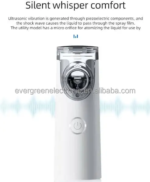 Factory Supply Ultrasonic Mesh Mini Inhaler Portable Handheld Nebulizer ...