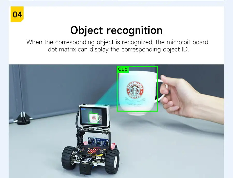 Tiny:bit Pro AI Visual Robot Car Kit for Micro:bit V2 V1