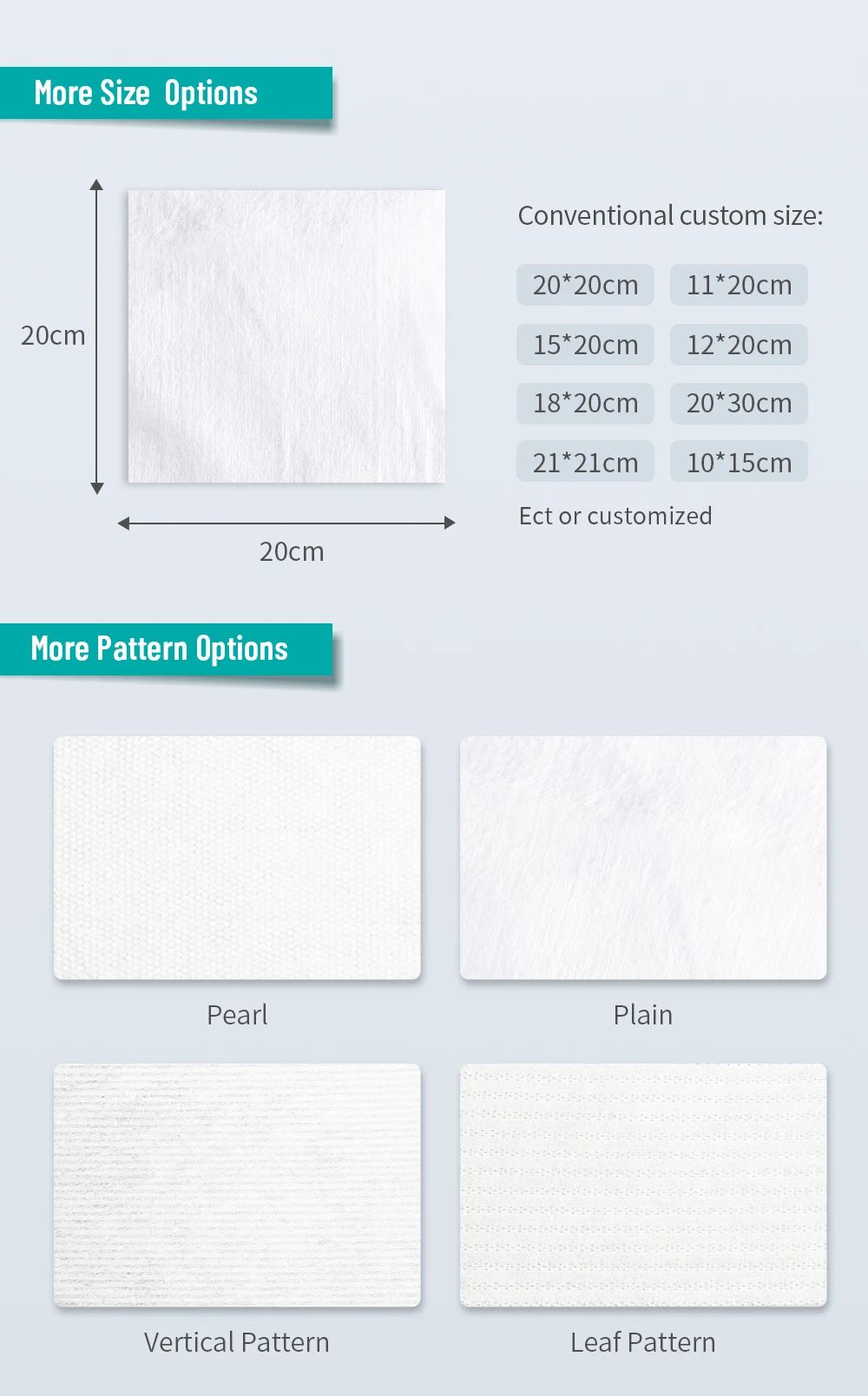 Purcotton 20x20cm 80pcs Soft Cotton Facial Tissue Cleaning Face ...