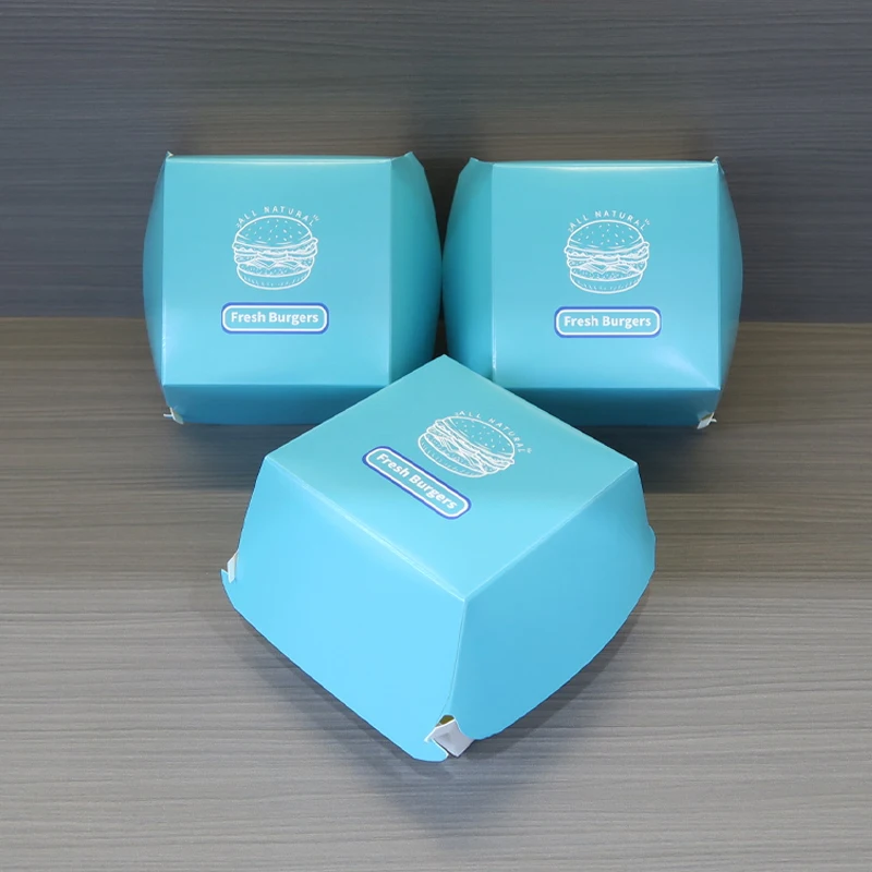 Wholesale Hamburger Burger Box Packaging Take Away Burger Box Fast Food ...