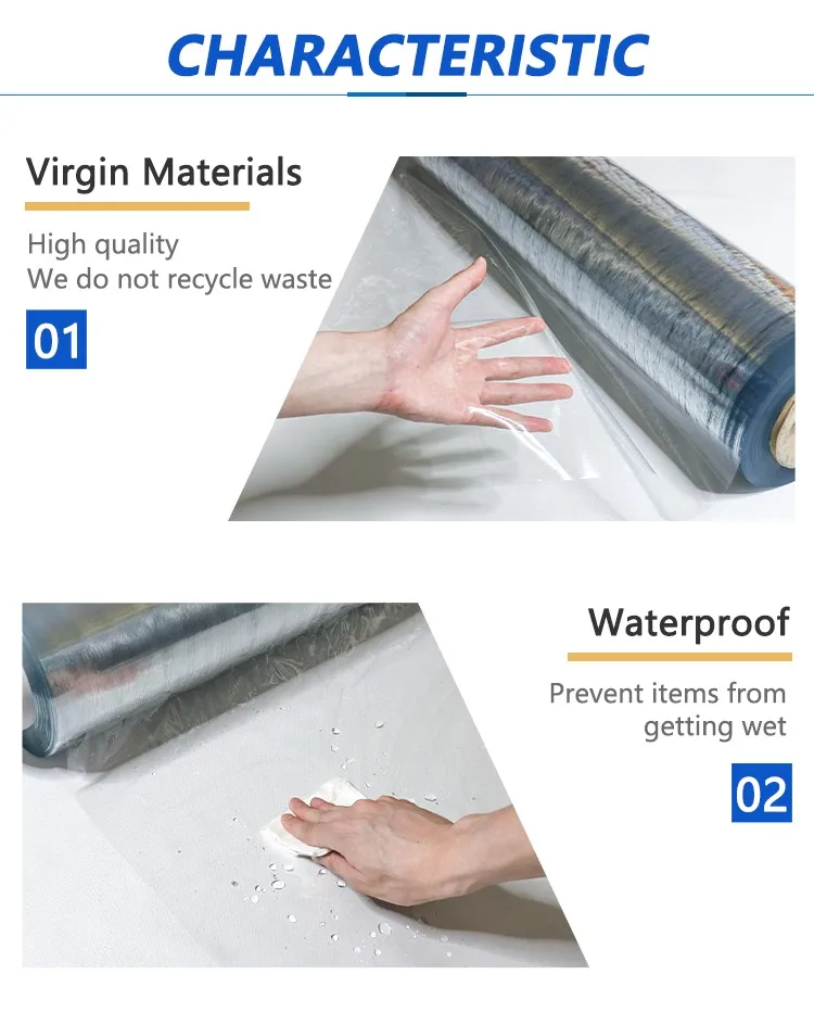 Normal clear PVC Film with Little Powder Transparent Flexible Soft PVC ...