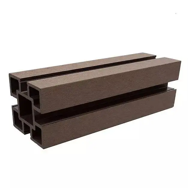 wood plastic composite wpc post for outdoor private fence/garden wpc ...
