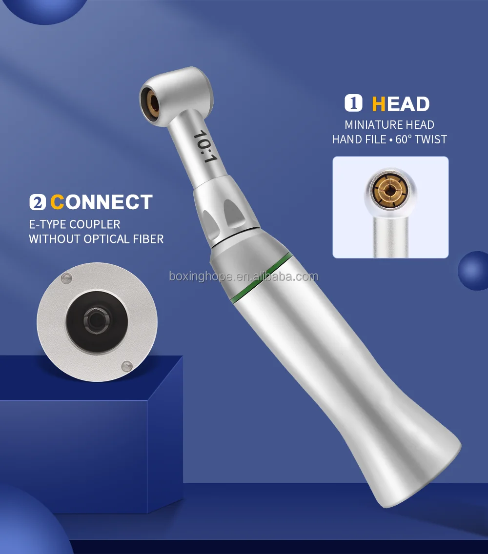 Dental 10:1 Contra Angle Hand File 90 Degree Reciprocating Rotate Head ...