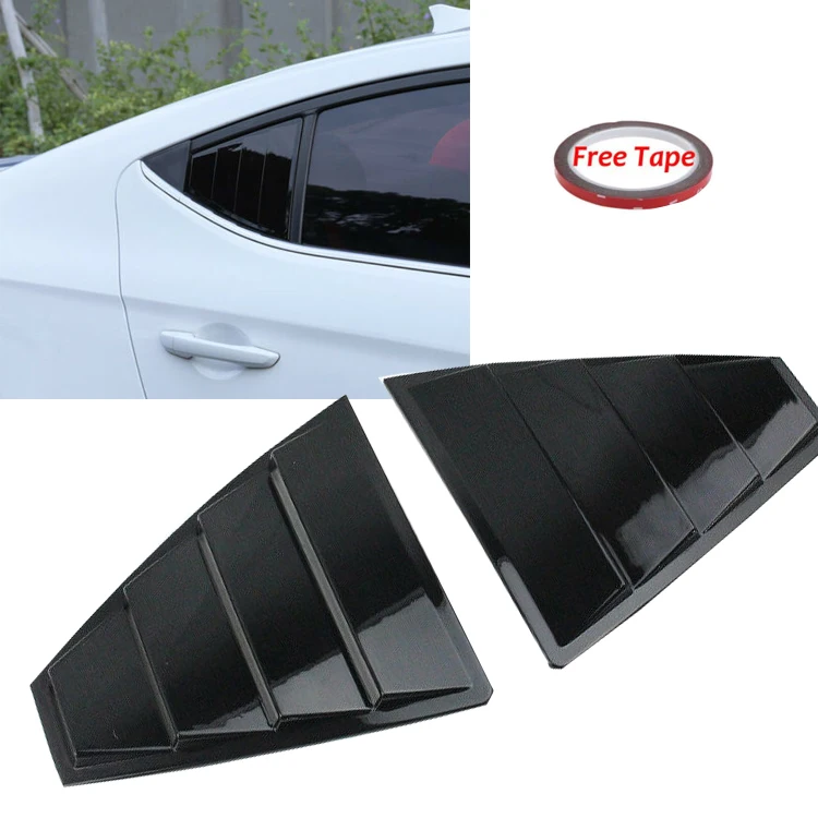 Car Side Vent Rear Window Louvered Cover Trim Auto Accessories Styling ...