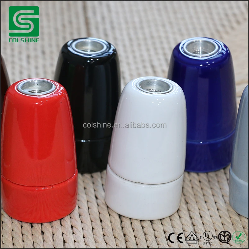 CE E27 E14 Plastic Lamp Holder with Cable and Terminals, Reliable ...