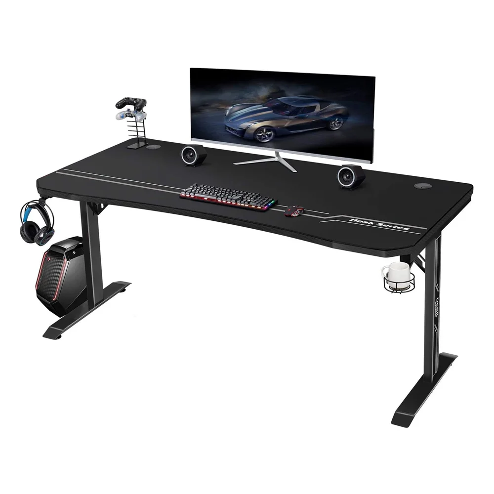 Modern Custom Logo Metal Legs Ergonomic Pc Desk Gaming Table For Home ...