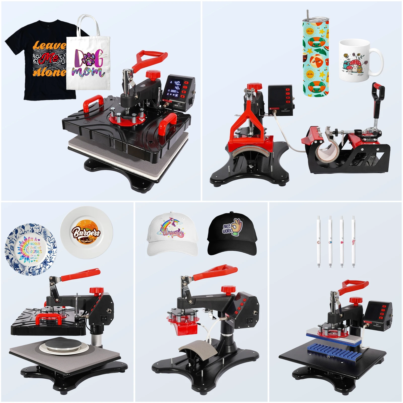 Multifunctional Combo 10 in 1 Heat Press Sublimation Machine