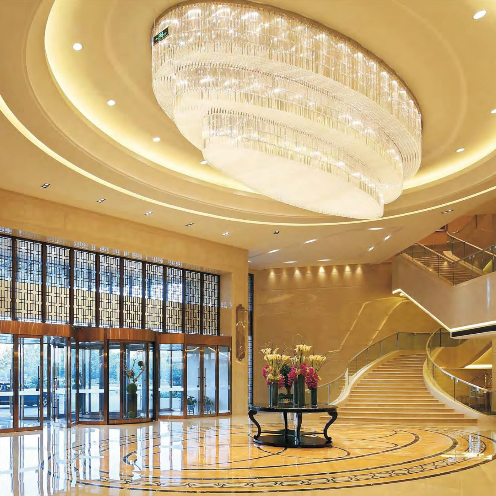 engineering luxury banquet hall restaurant hotel staircase hotel lobby ...