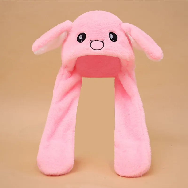 Funny Bunny Plush Hat With Moving Jumping Rabbit Ears Cap Cosplay ...