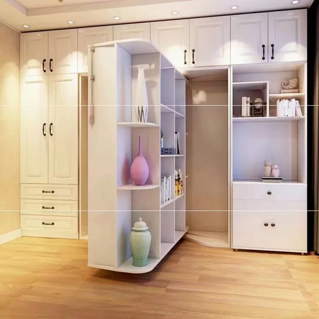 Custom Hot Sale Rotating Invisible Folding Bed with Wardrobe