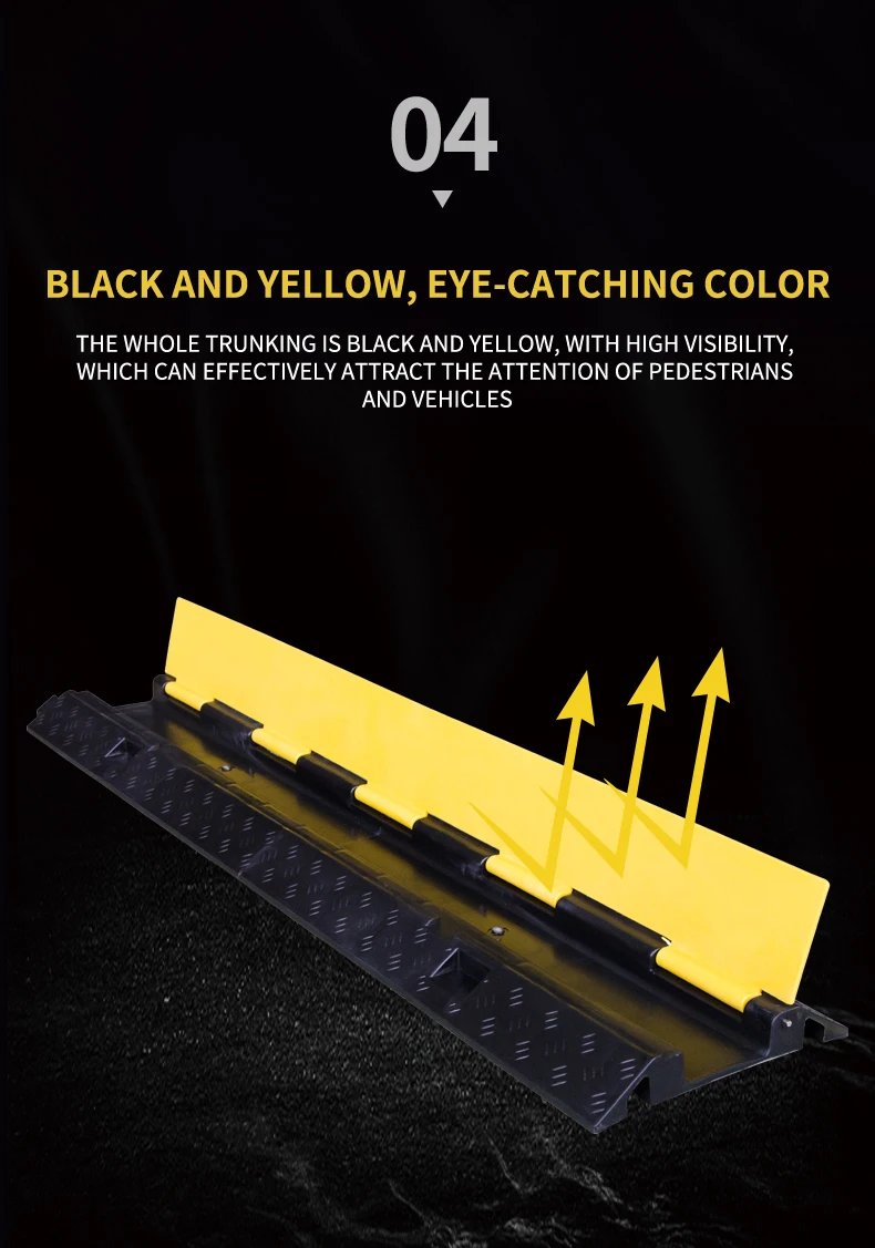 1 Channels Black Plastic Cable Trunking Cable Protector