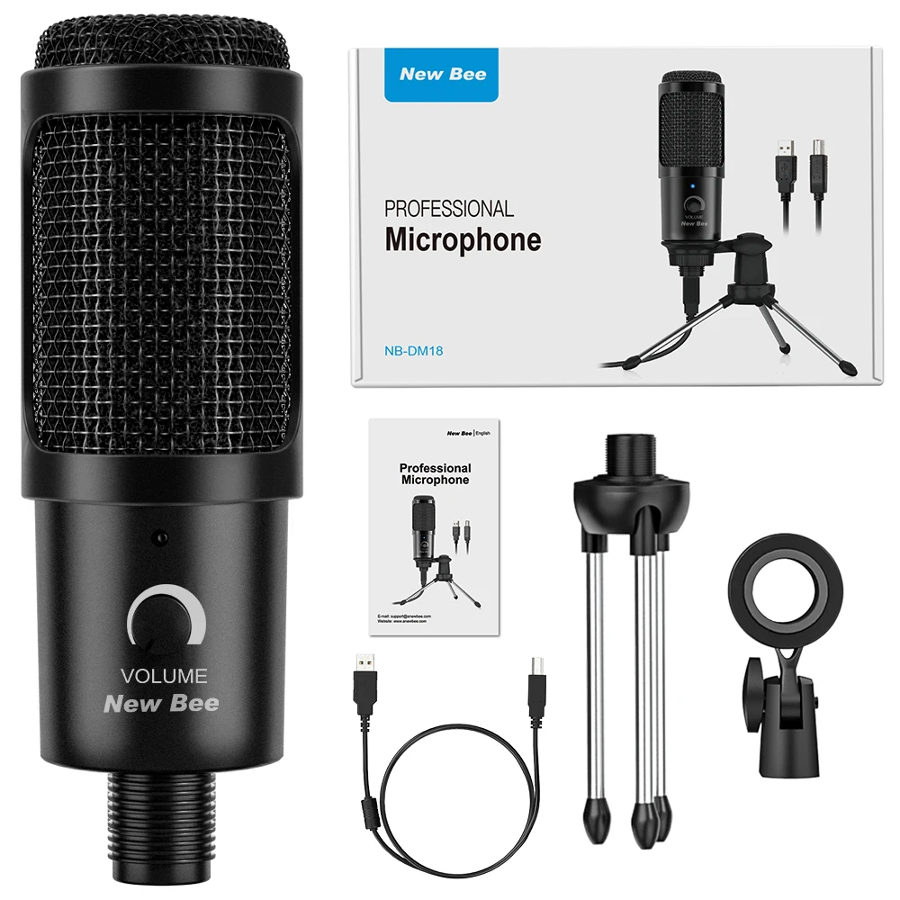New Bee Professional Usb Microphone Desktop Singing Condenser ...