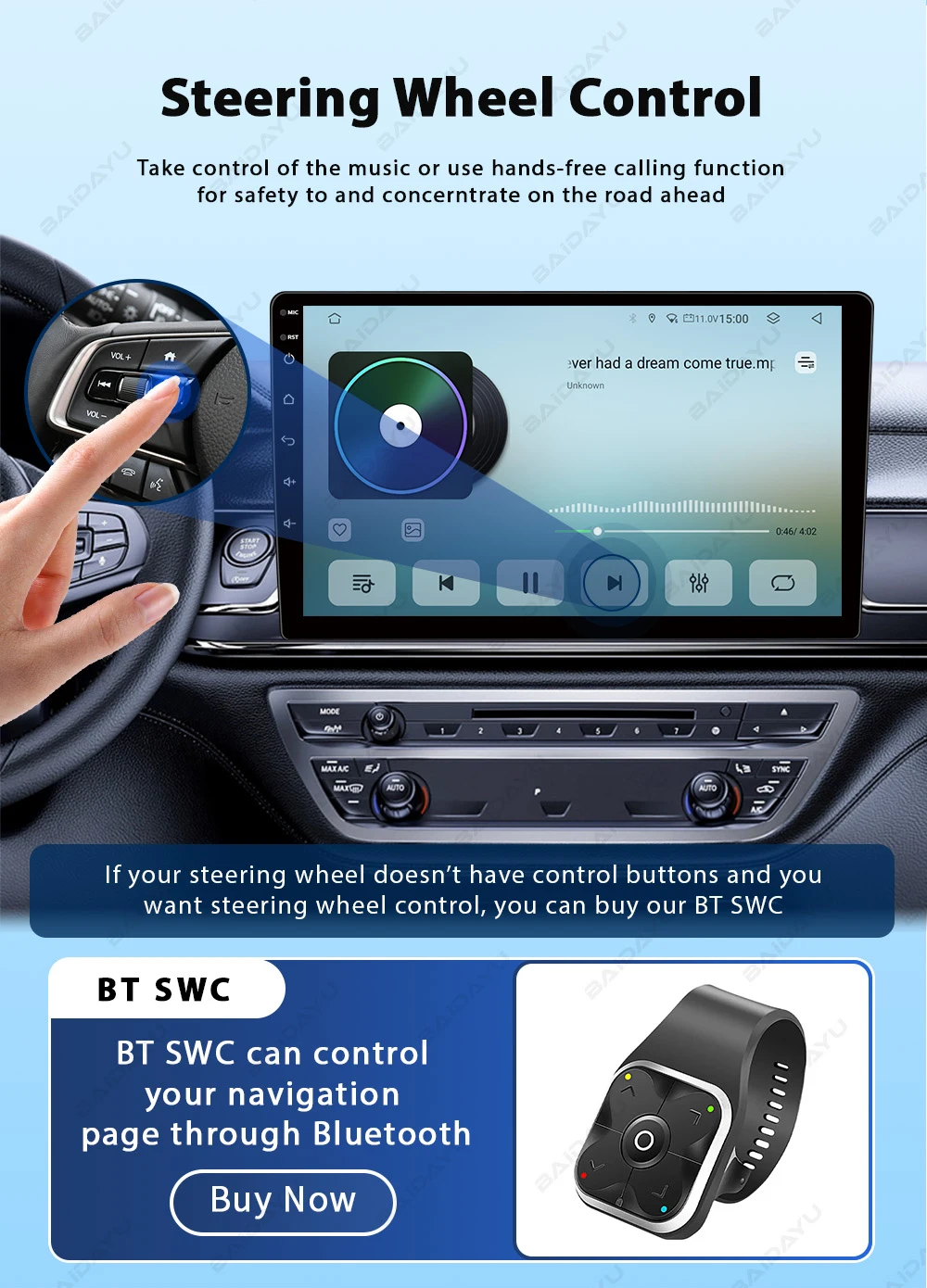 Universal 9-Inch Android Auto Radio DSP Dashboard Stereo GPS Enabled ...