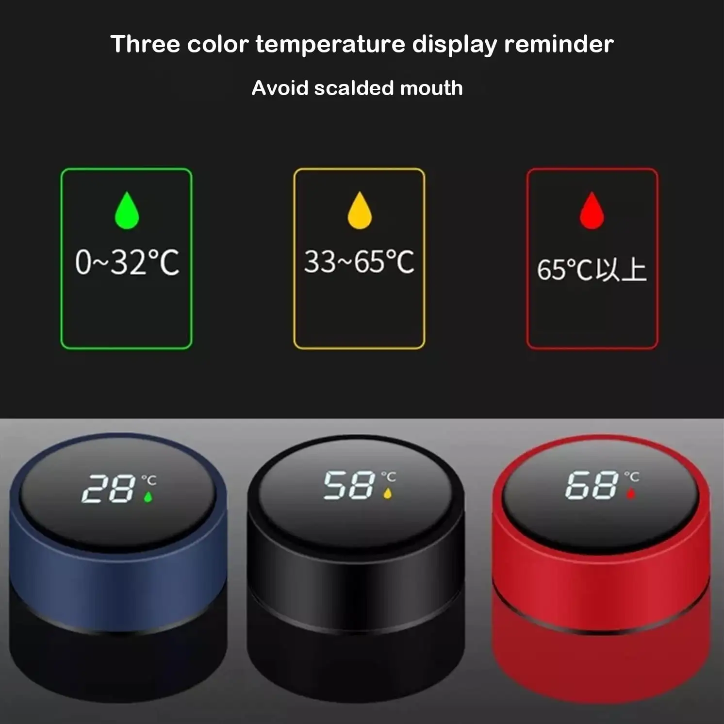 Smart Digital Termos Para Cafe Acero Inoxidable Hi Tech Cup Sublimation ...