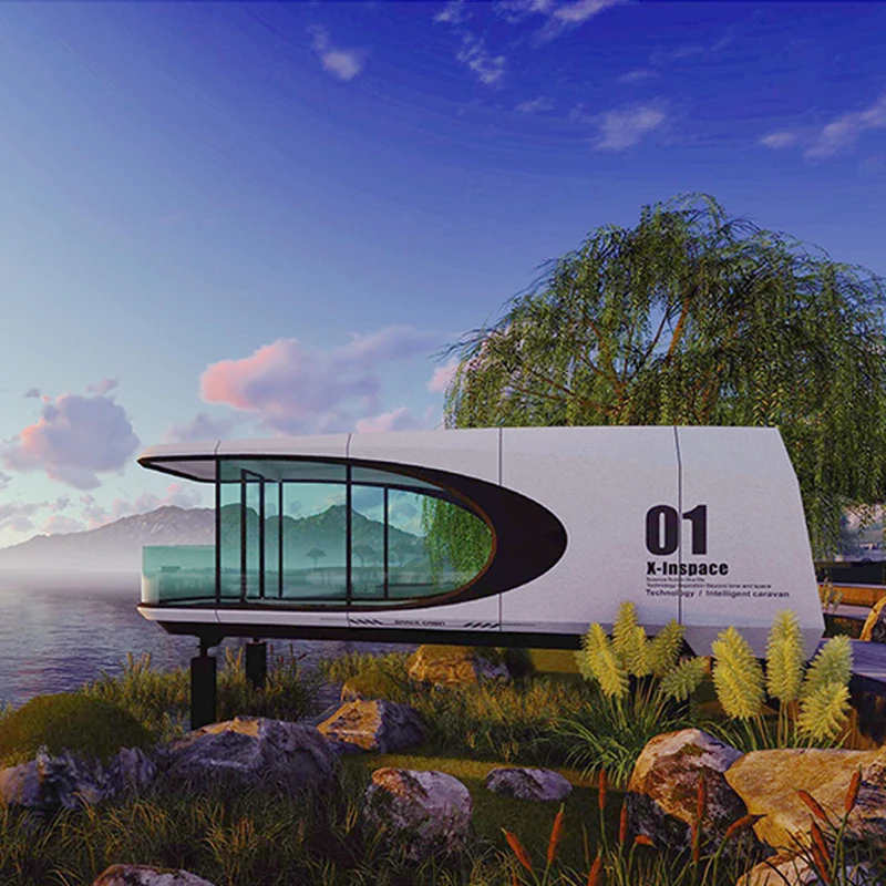 Modern Tiny Solid Luxury Wood Capsule Living Room Beach Mobile Sleeping ...