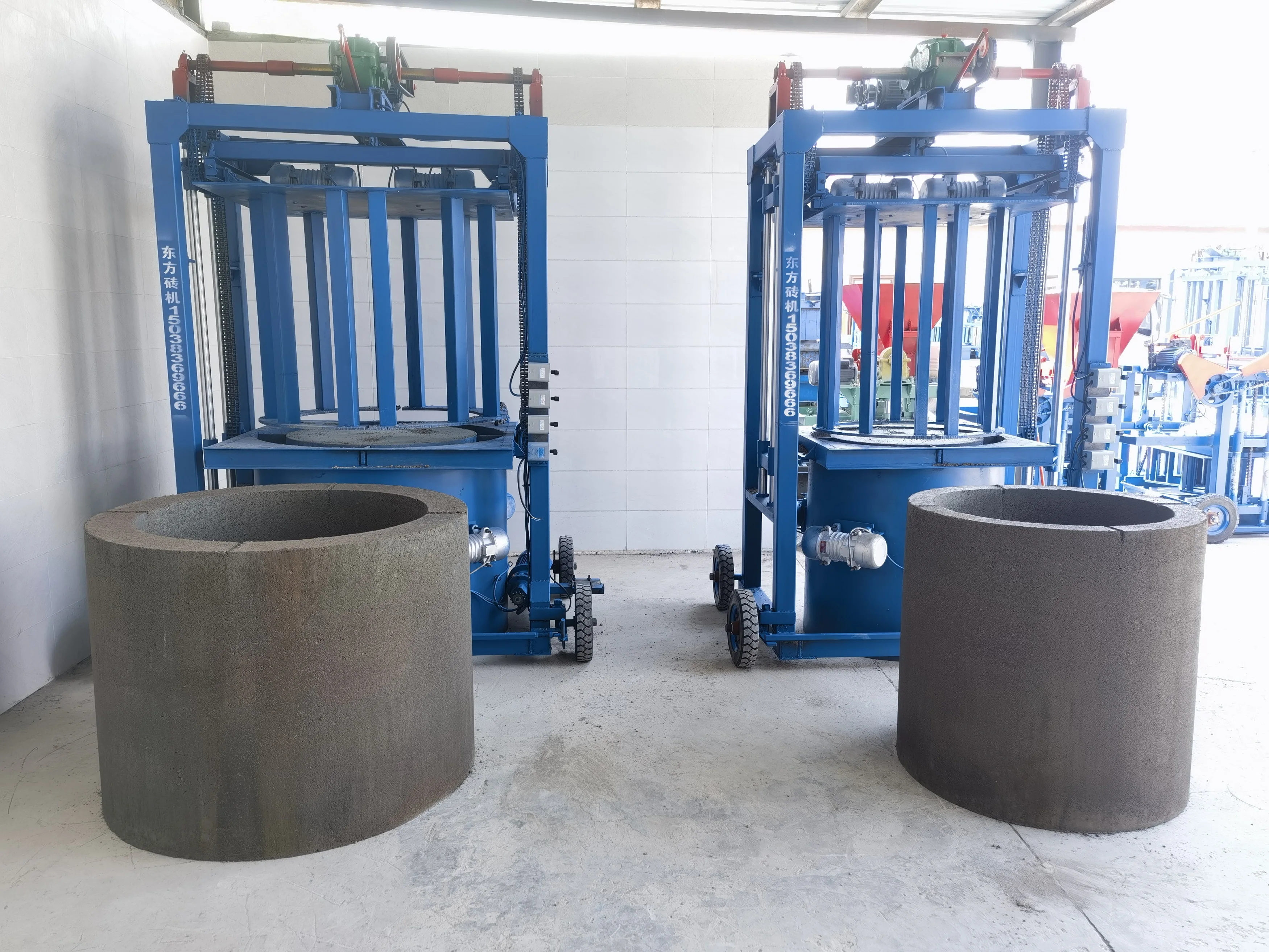 Precast Concrete Block Inspection Manhole Manufacturing Machine Side ...