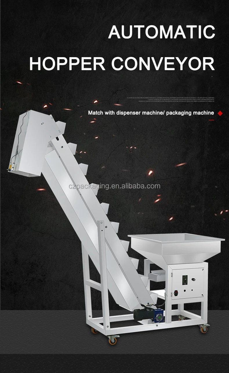 Rail Incline Hopper Rice Seed Nut Grain Bucket Elevator