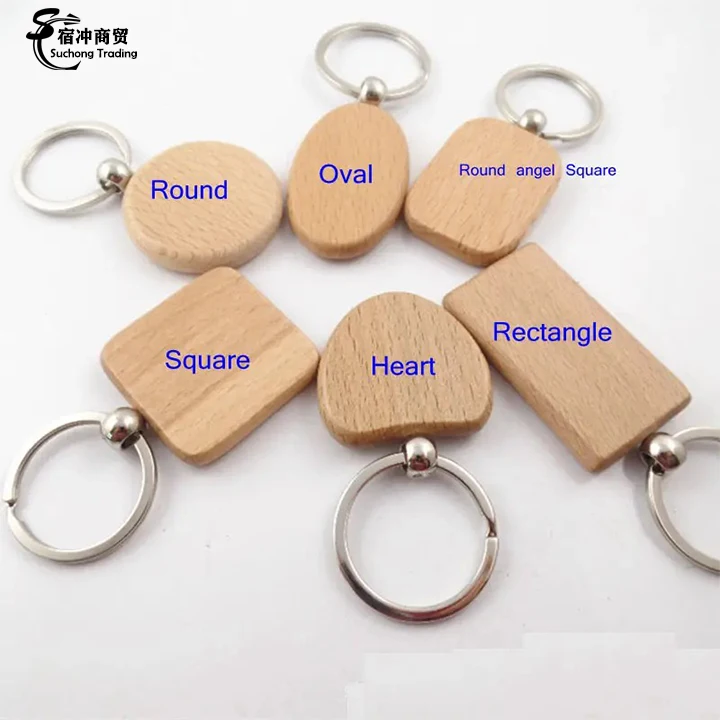 Custom Beech Timber Wood Keychain Sublimation Wooden Key Chains Blanks ...