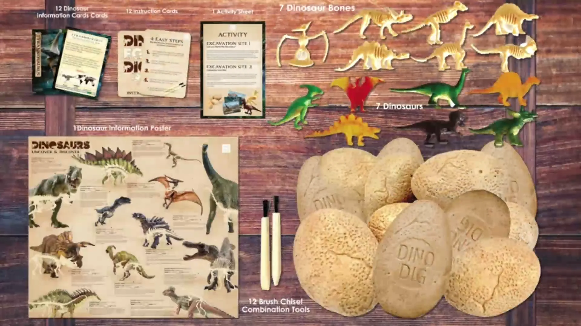 Kids Dinosaur Toys Easter Eggs Archaeology And Paleontology Toy ...