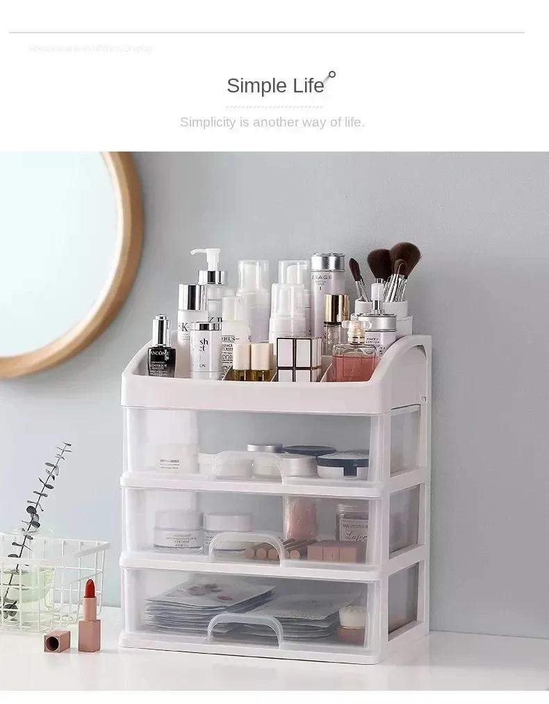 Wholesale Multi-Function Transparent Plastic Desktop Drawers