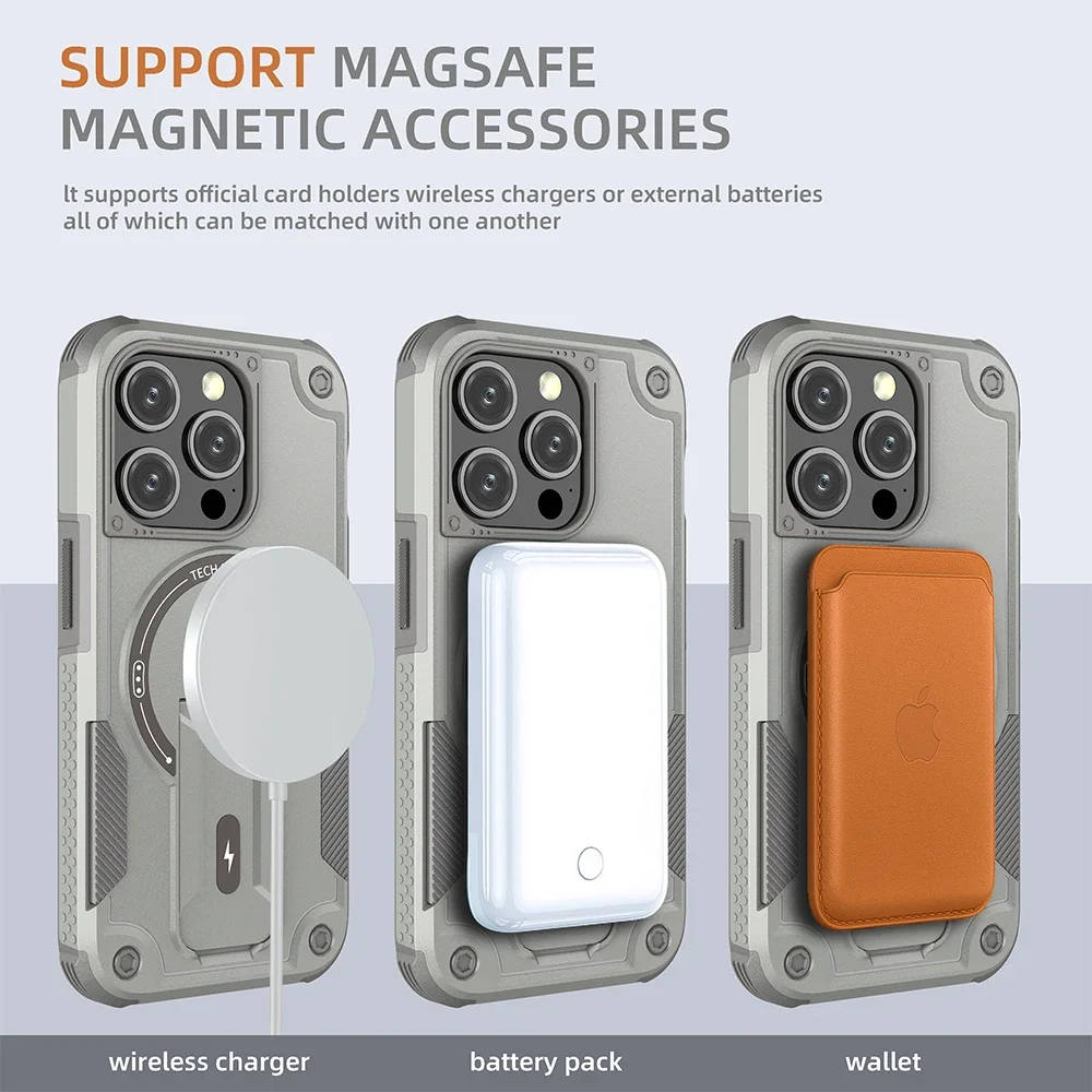 For Magsafe Magnetic Wireless Charge Phone Case For Iphone 15 14 13 Pro ...